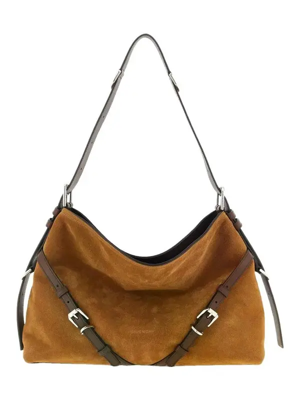 Givenchy Medium Voyou Suede Shoulder Bag - Brown