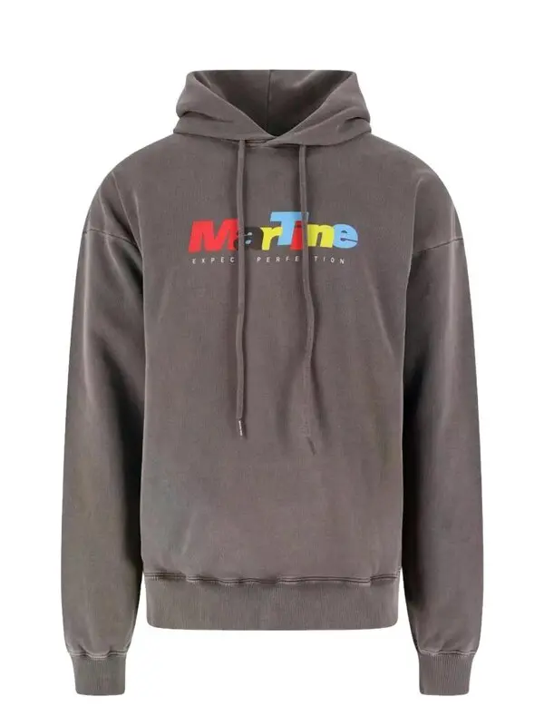 Martine Rose Logo-print Hoodie - Brown