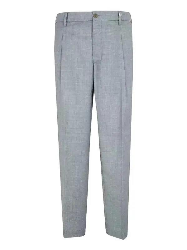 MYTHS Pleated Wool Trousers - Grey