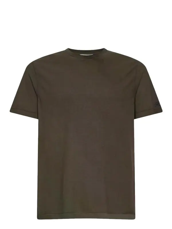 MC2 SAINT BARTH Logo-embroidered Cotton-crepe T-shirt - Green