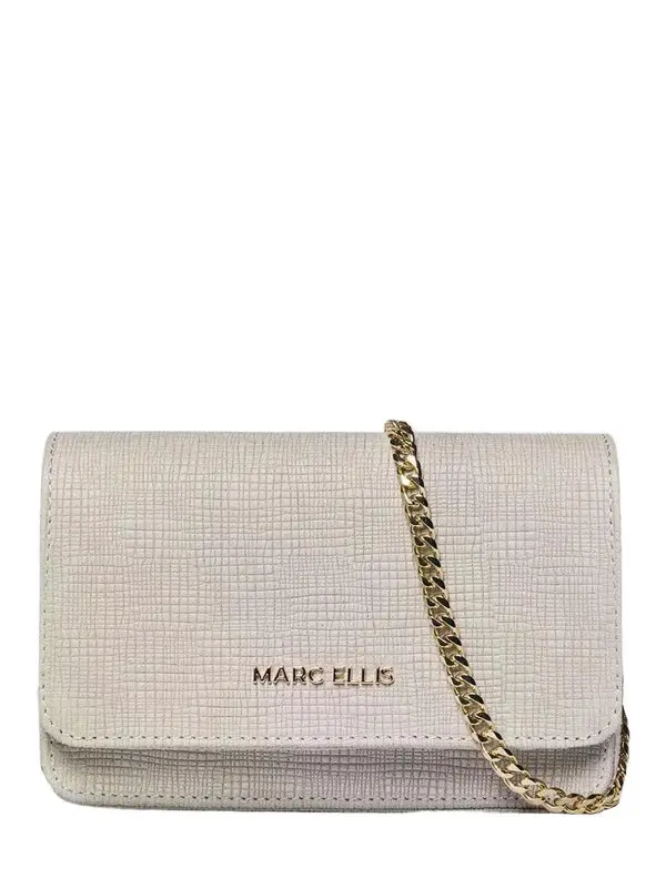MARC ELLIS Everly Lizard-effect Clutch Bag - Neutrals