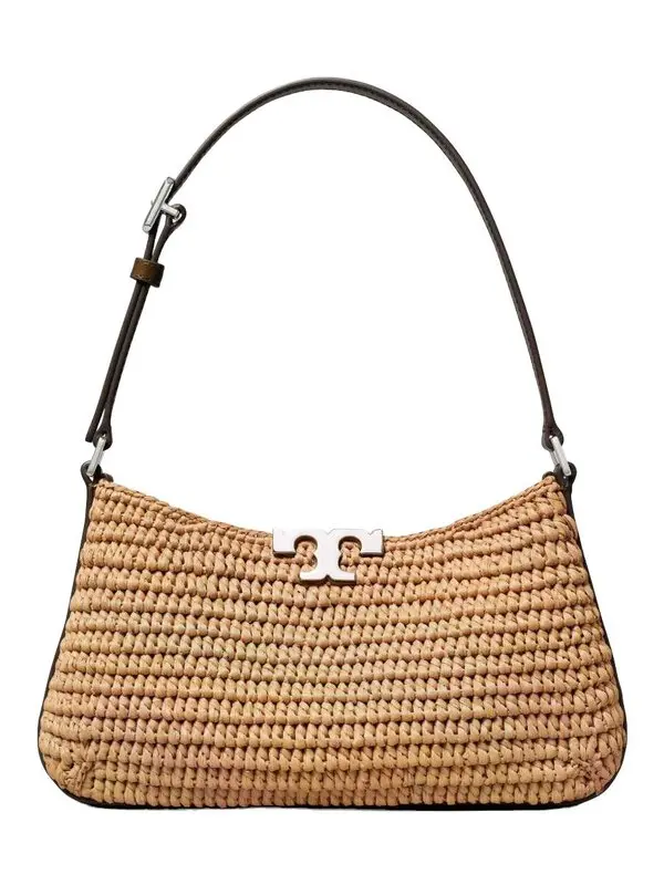 Tory Burch Eleanor Raffia Slim Shoulder Bag - Neutrals