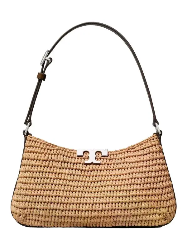Tory Burch Eleanor Raffia Slim Shoulder Bag - Neutrals