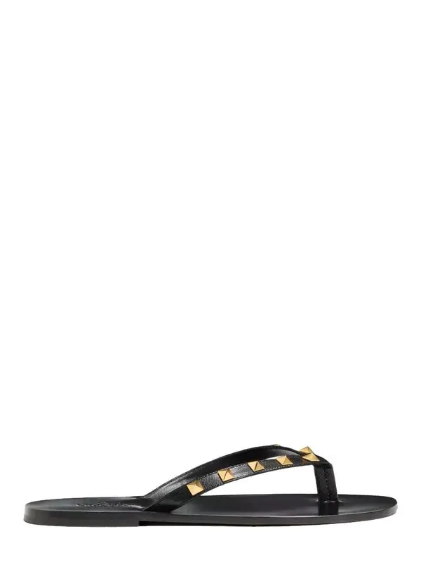 Valentino Garavani Rockstud Kidskin Flip-flops - Black