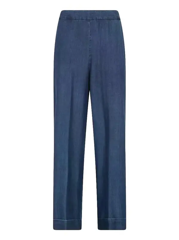 KILTIE Pressed-crease Straight Trousers - Blue
