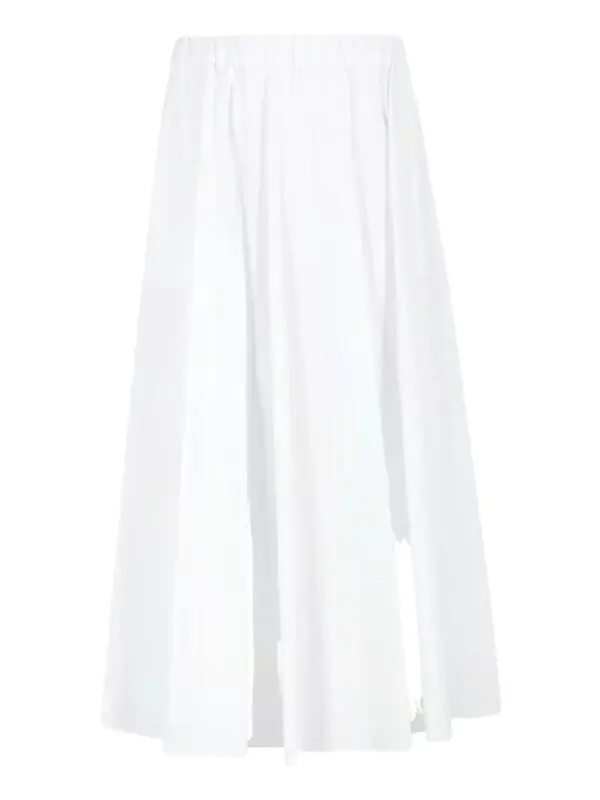 Aspesi Elasticated Pleated Midi Skirt - White