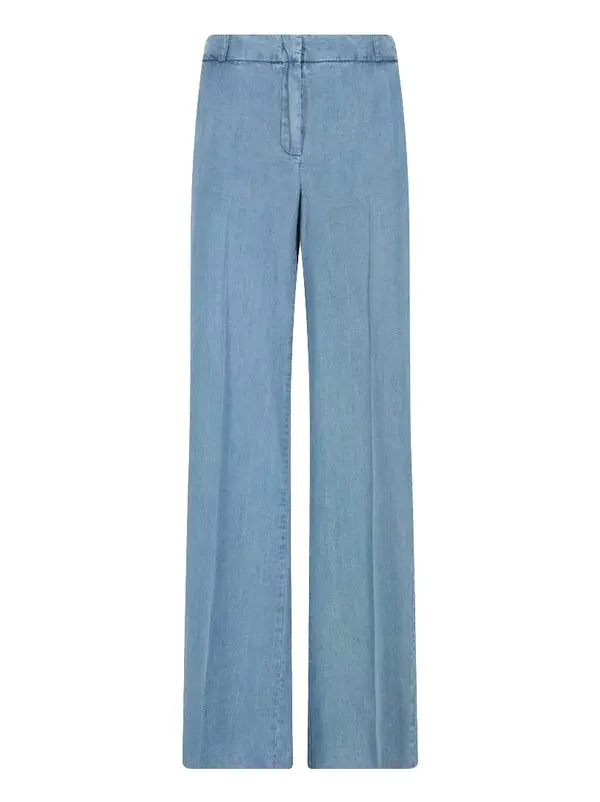 KILTIE Andrea Pressed-crease Trousers - Blue