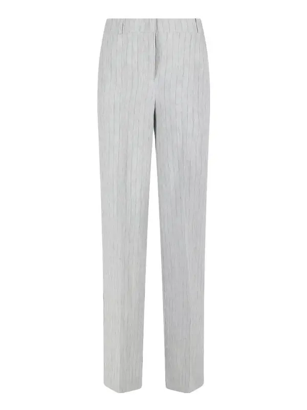 KILTIE Vertical-stripe Straight-leg Trousers - Grey