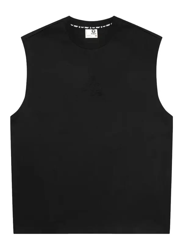 AAPE BY *A BATHING APE Logo-embroidered Tank Top - Black