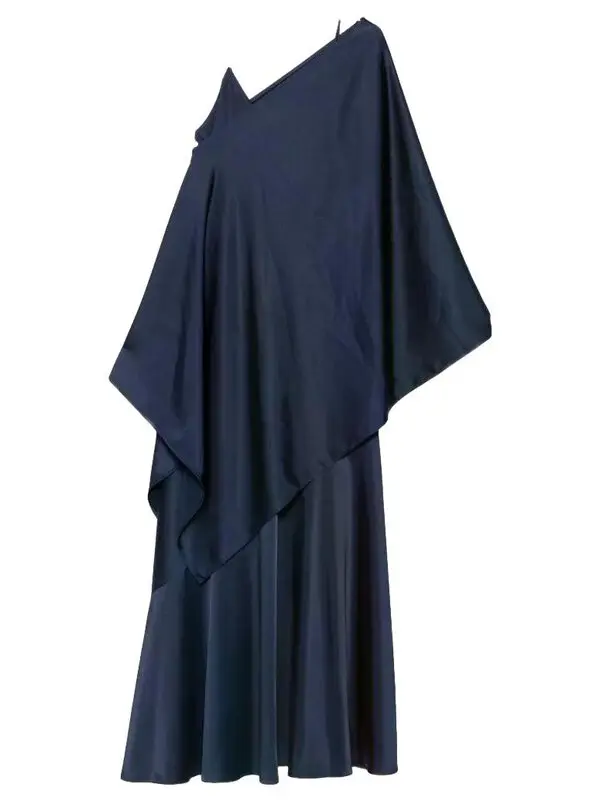 Max Mara Calante Asymmetric Draped Dress - Blue