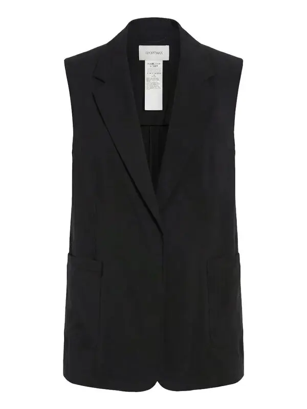 Sportmax Sleeveless Patch-pocket Jacket - Black