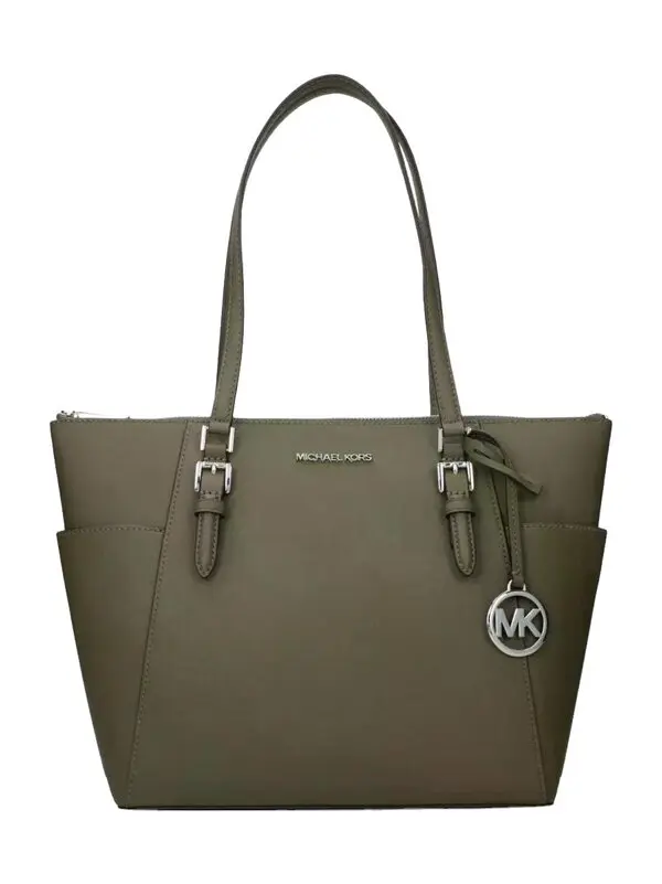 Michael Kors Logo-plaque Saffiano-leather Shoulder Bag - Green