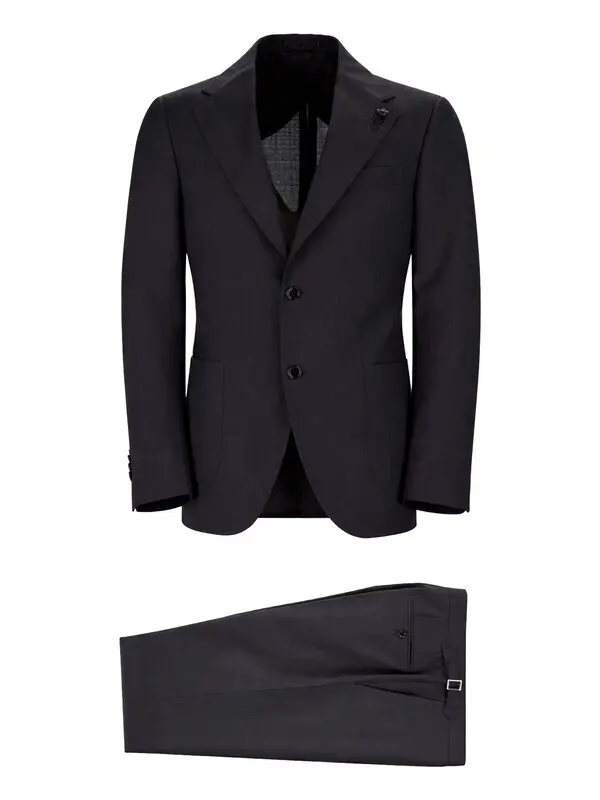 LARDINI Wool Two-piece Suit - Black