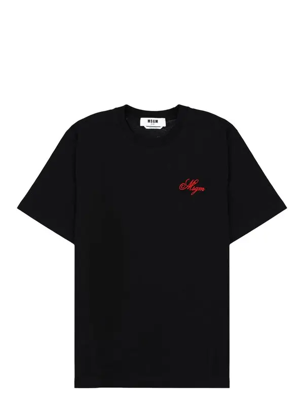 MSGM T-shirt Con Logo - Black