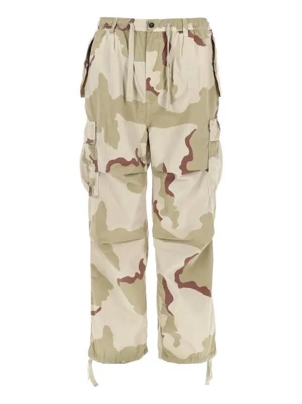 AMISH Cotton Cargo Pants - Military Green