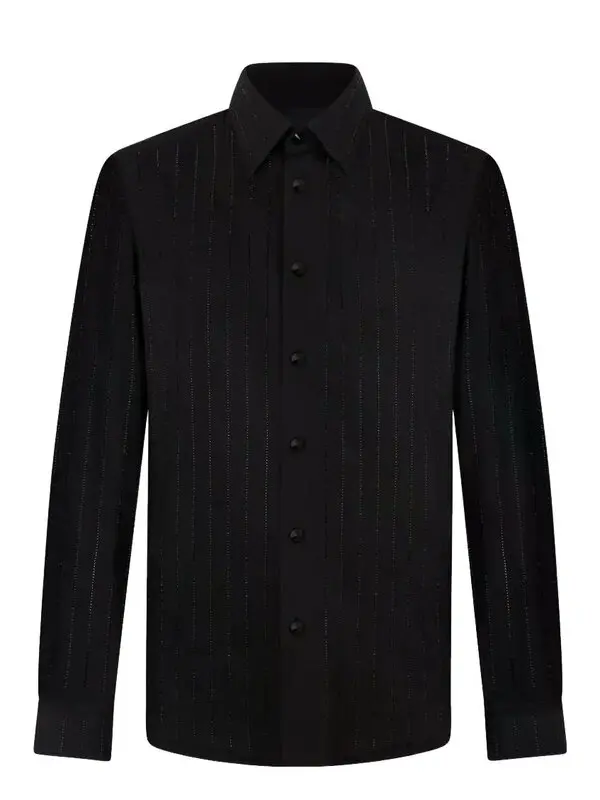 Philipp Plein Stripes Stones Shirt - Black
