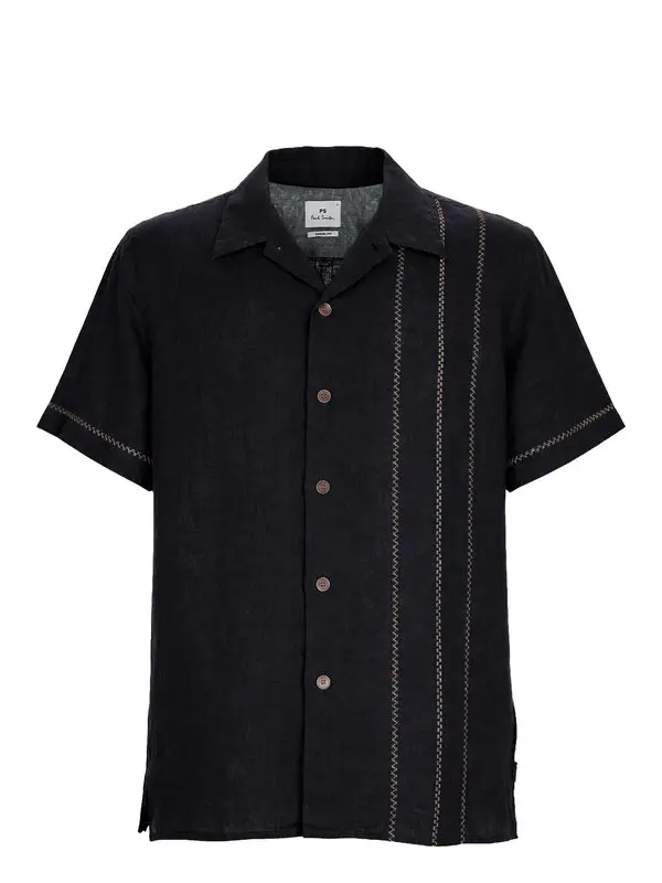 Paul Smith Camicia In Lino Shirt - Blue