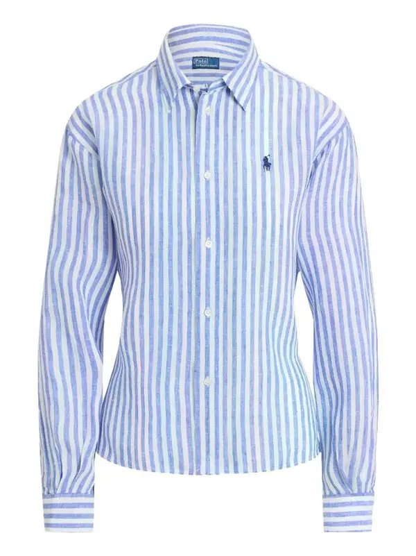 Polo Ralph Lauren Gingham Linen Shirt - Blue