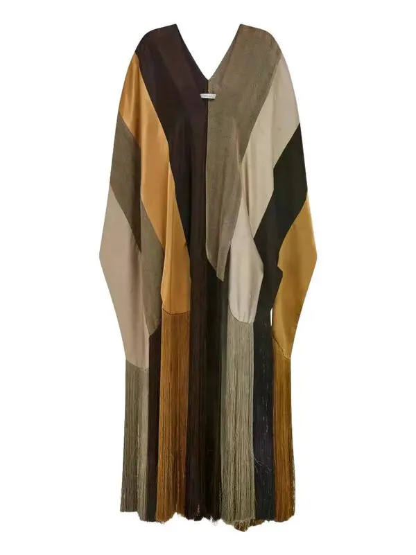 FERRAGAMO Patchwork Poncho - Brown