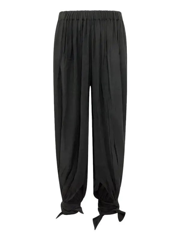 Andamane Tied-cuff Trousers - Black