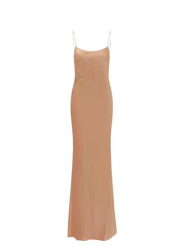 Andamane Ninfea Ruched-back Dress - Neutrals