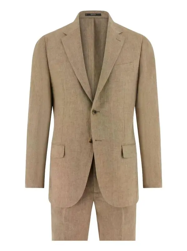 Boggi Milano Single-breasted Linen Suit - Neutrals