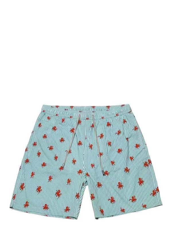 MC2 SAINT BARTH Octopus-print Swim Shorts - Blue