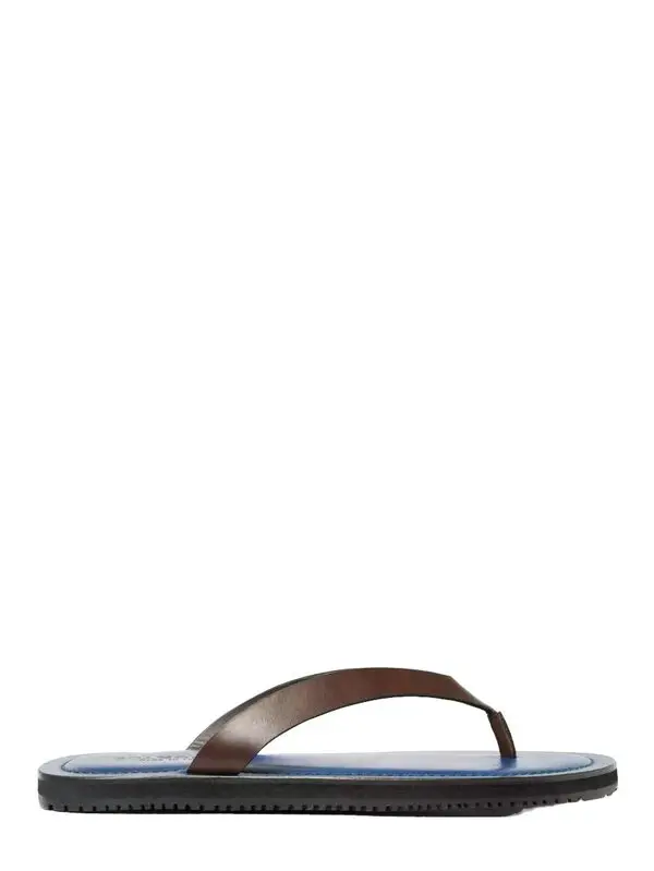 SCAROSSO Ascanio Leather Sandals - Blue