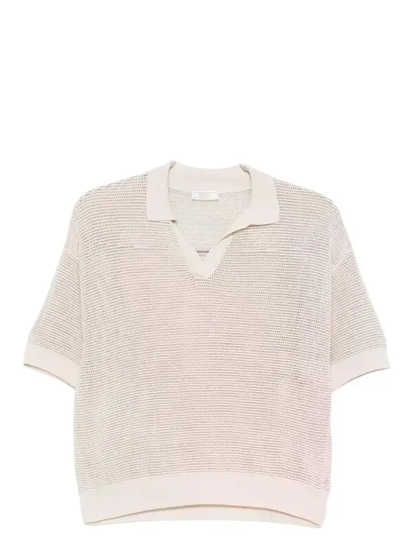 Peserico Open-knit Short-sleeve T-shirt - Neutrals