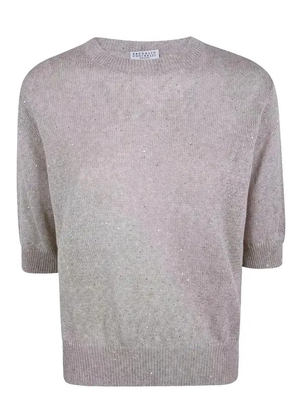 Brunello Cucinelli Sequin-embellished Sweater - Grey