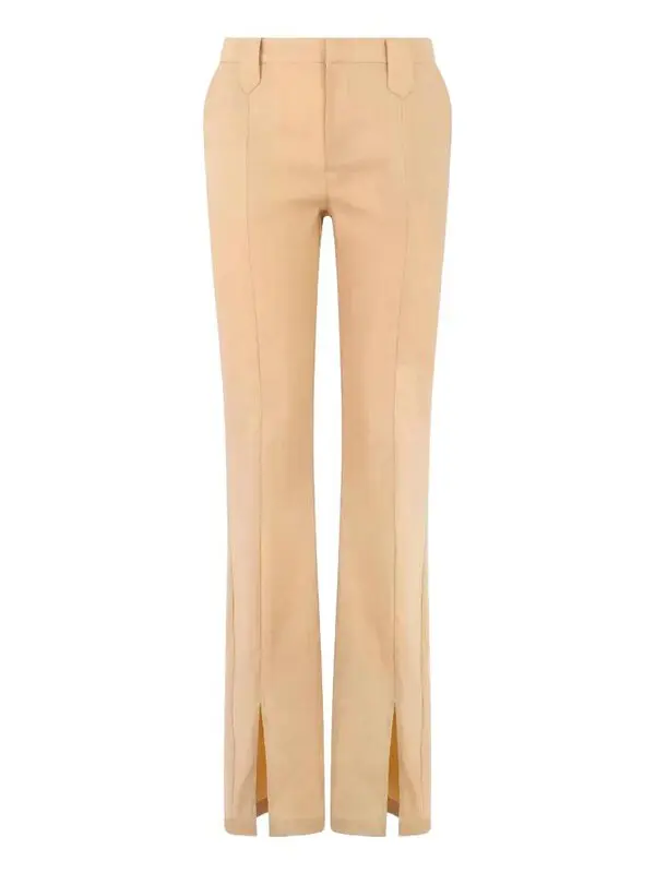 LES FILLES D'EVA Slit-detail Trousers - Neutrals