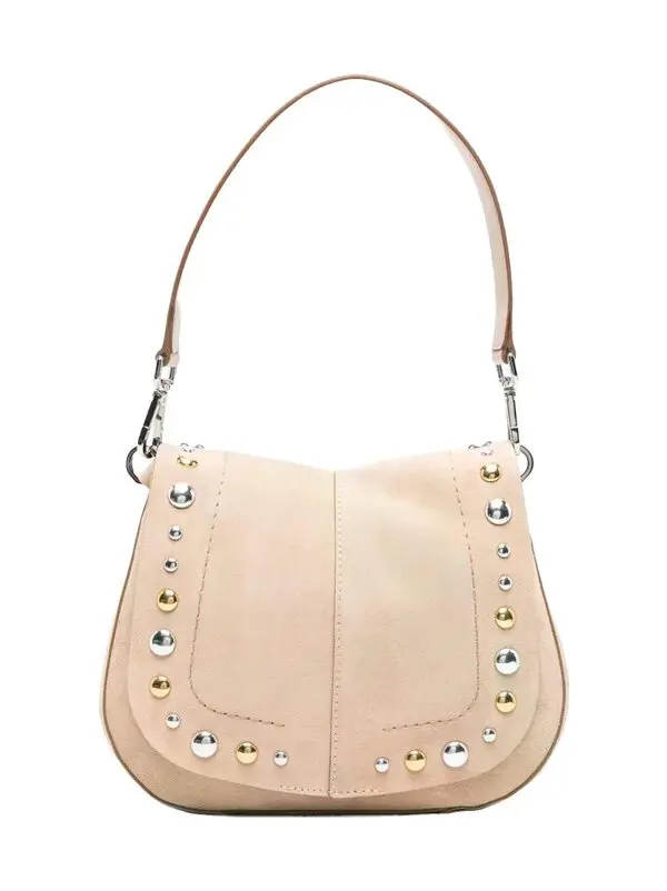 GIANNI CHIARINI Helena Suede Shoulder Bag - Neutrals