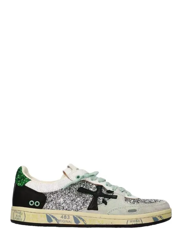 Premiata Clay Glitter-finish Sneakers - Silver