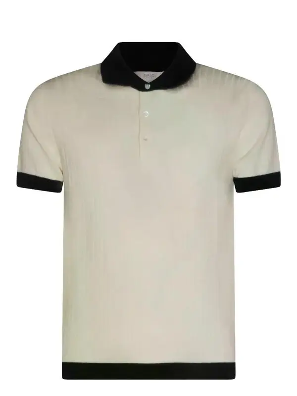Malo Ribbed-knit Polo Shirt - Neutrals