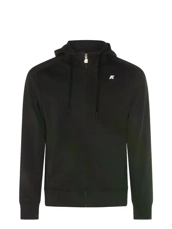 K-WAY Anton Logo-patch Zip-up Hoodie - Black