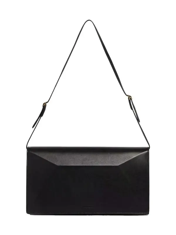 JIL SANDER Geometric Panelled Shoulder Bag - Black