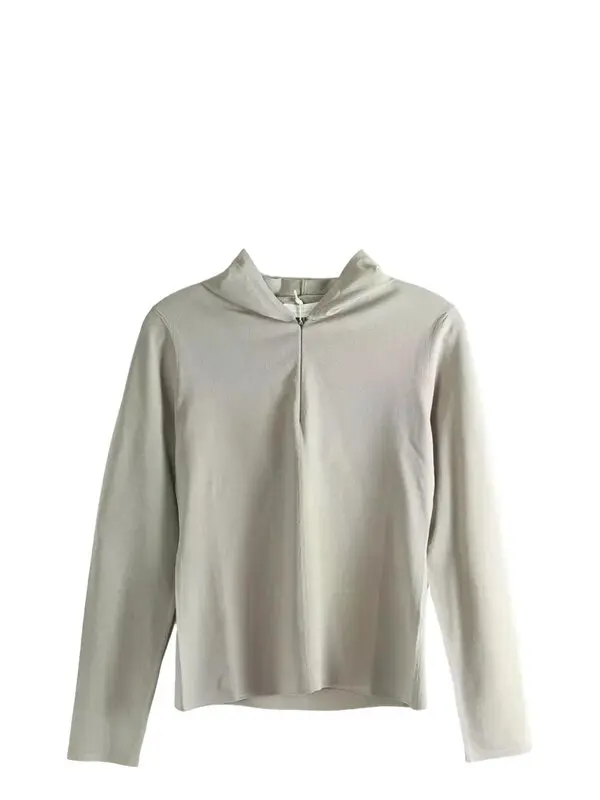 AMOMENTO Quarter-zip Fine Knit Sweater - Neutrals