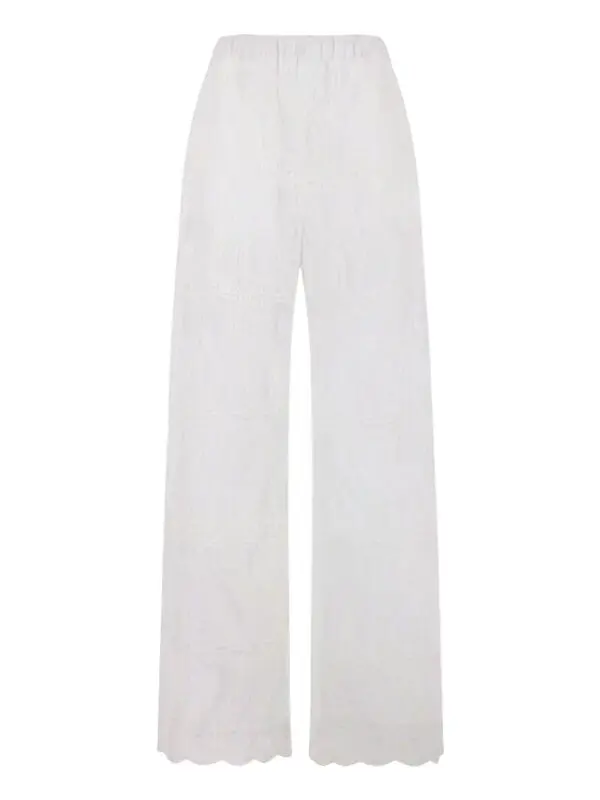 Raquel Diniz Paisley Lace Trousers - White