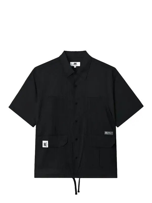 CHOCOOLATE Drawstring-hem Utility Shirt - Black
