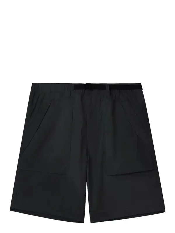 CHOCOOLATE Belted Logo-patch Shorts - Black