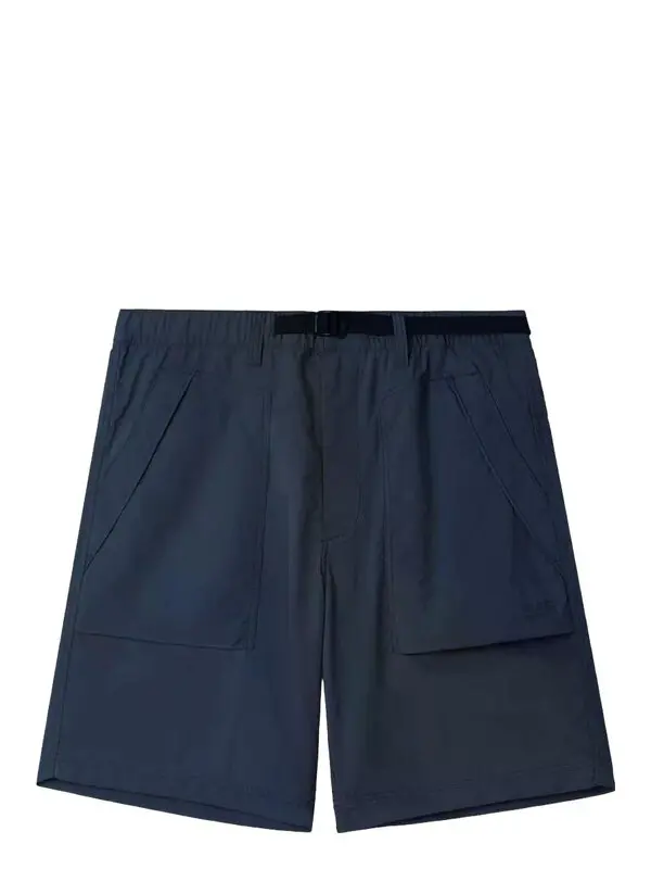 CHOCOOLATE Logo Patch Belted Shorts - Blue