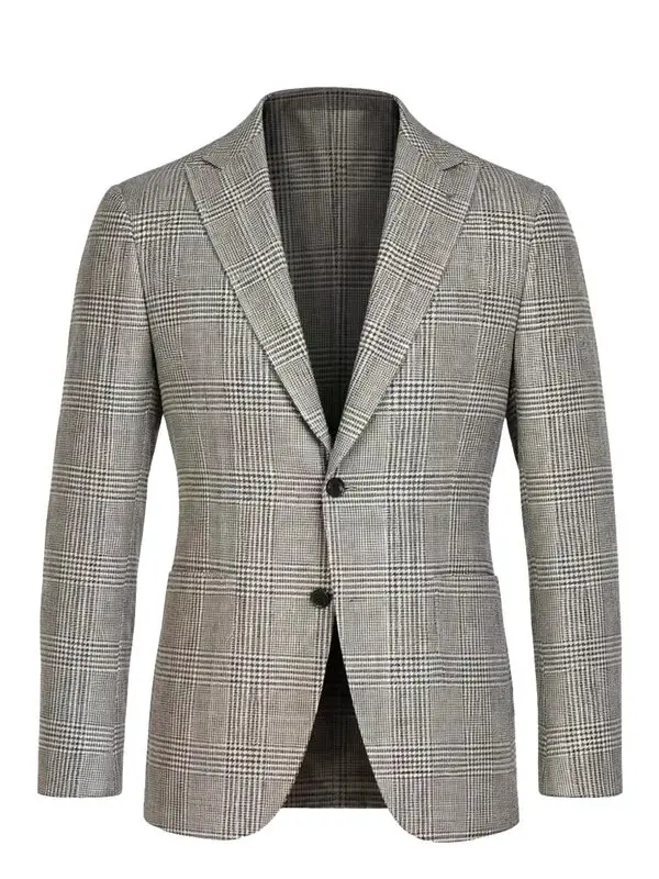 SARTORIO NAPOLI Prince Of Wales Sport Blazer - Brown