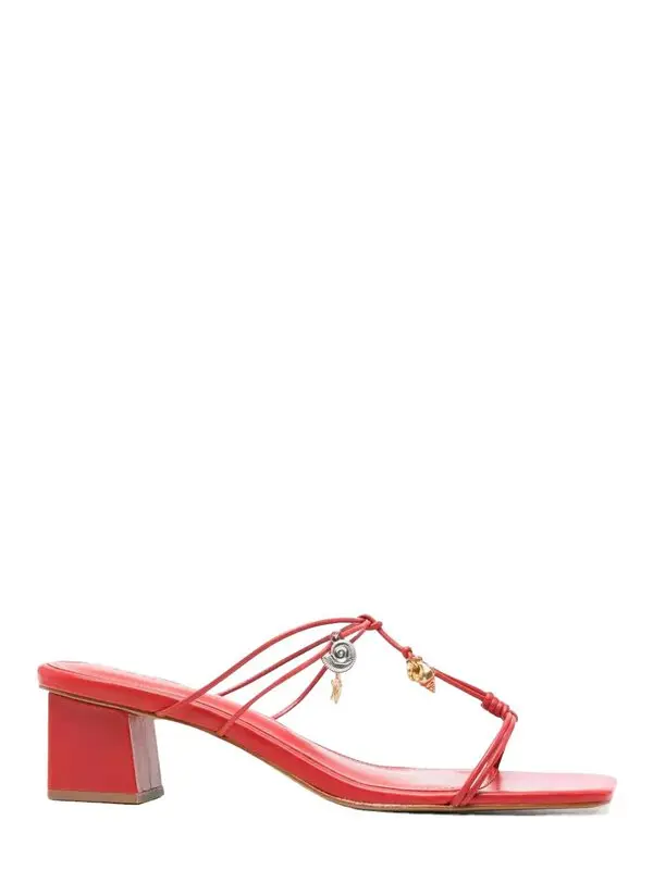 Farm Rio Charm-detail Strappy Sandals - Red