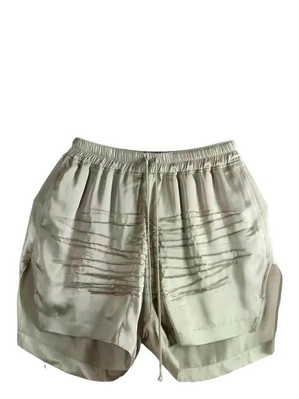 Rick Owens Pleated Drawstring Shorts - Grey