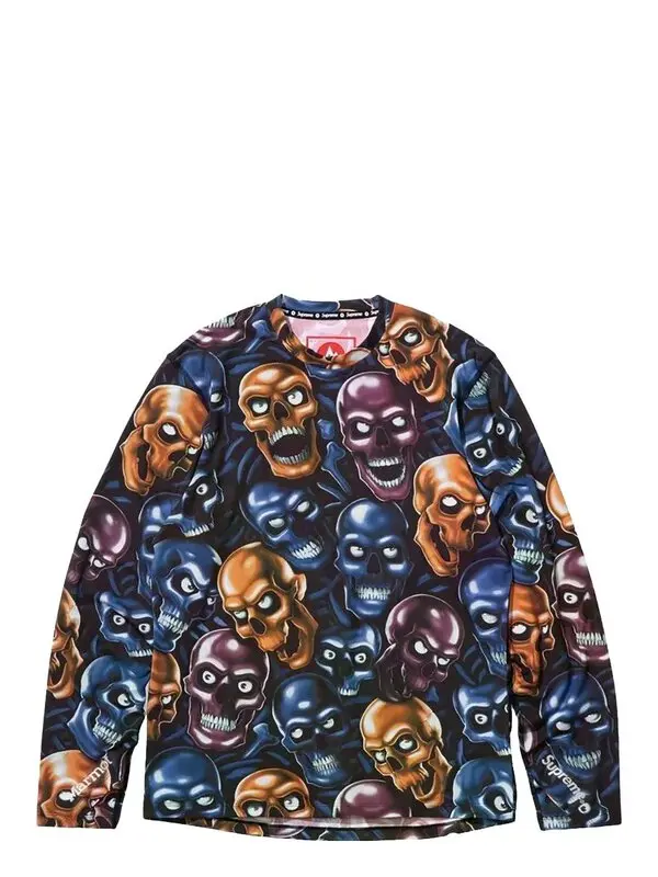 Supreme X Marmot Skull-print Long-sleeve T-shirt - Blue