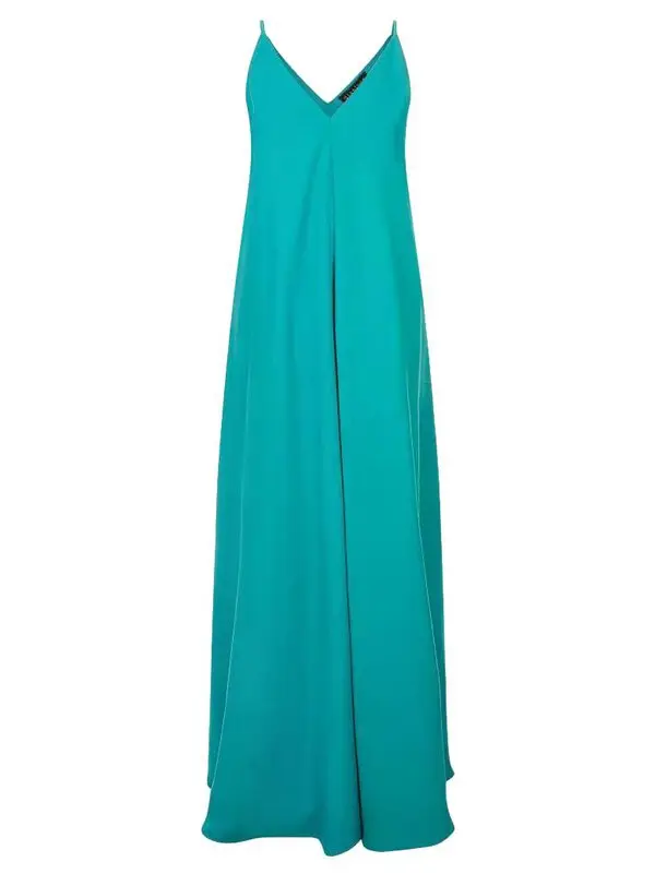 GIANLUCA CAPANNOLO V-neck Maxi Dress - Blue