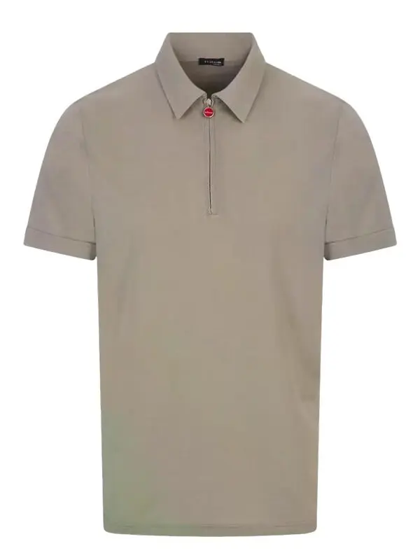 Kiton Quarter-zip Short-sleeve Polo Shirt - Neutrals
