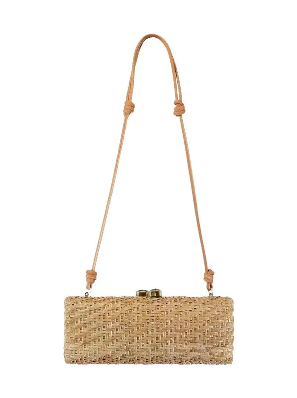 Poolside The Nantucket Woven Clutch - Neutrals
