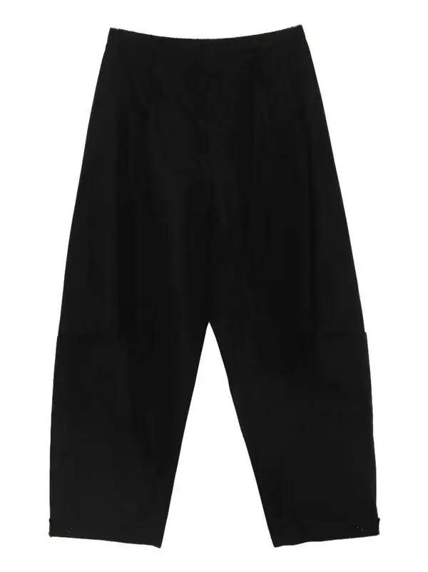 AMOMENTO Pleated Cargo Trousers - Black