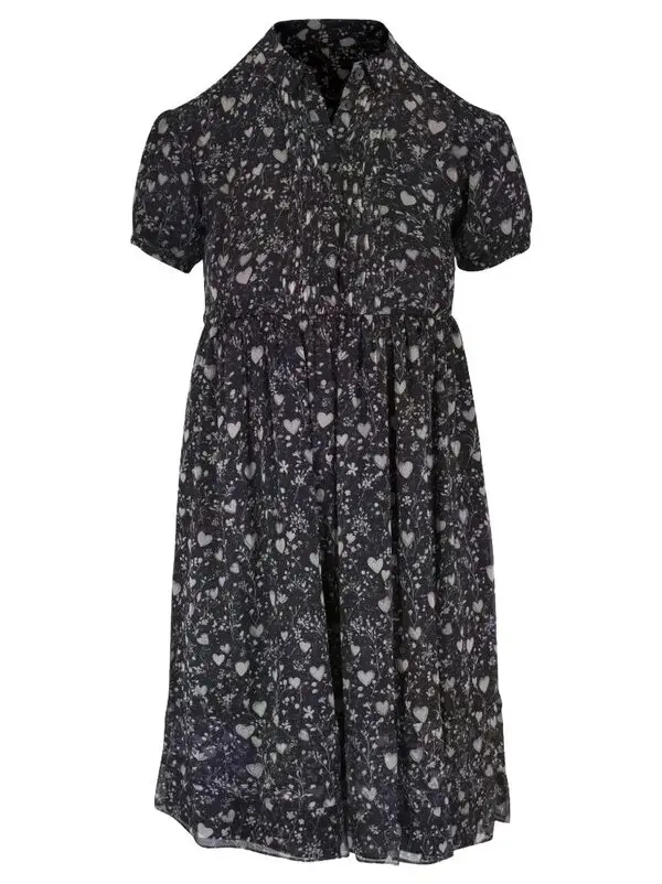 R13 Floral-print Mini Dress - Black